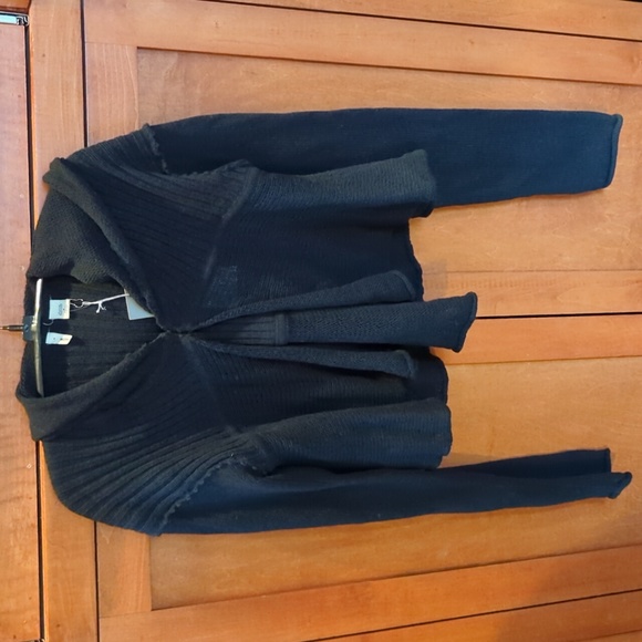 Moth | Sweaters | New Moth Black Hoodie Sweater Cardigan Medium | Poshmark